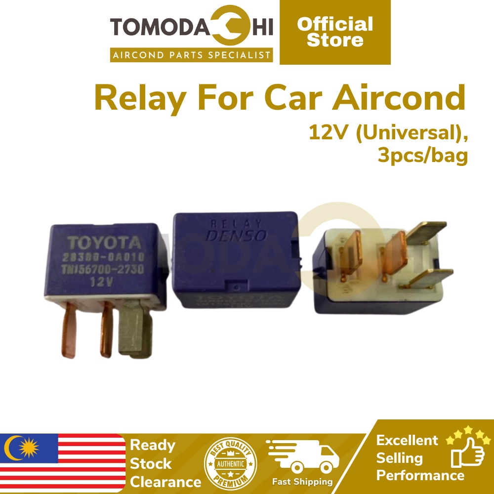 TOMODACHI Car Air Cond Relay Aircond 12V DENSO Universal 3pcs/bag Relay ...