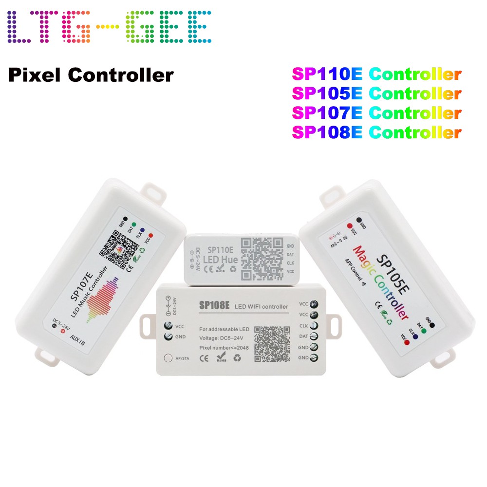 SP108E wifi LED For WS2811 WS2812B WS2813 SK6812 Controller SP107E Led Music Bluetooth SP105E ...