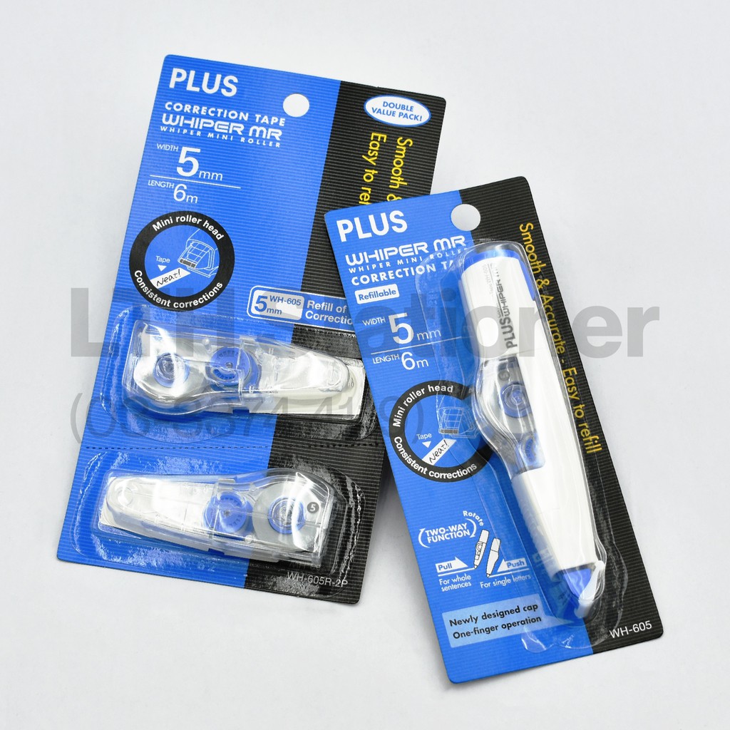 Plus (WH-605) Correction Tape Plus Whiper MR Refillable 6M ...