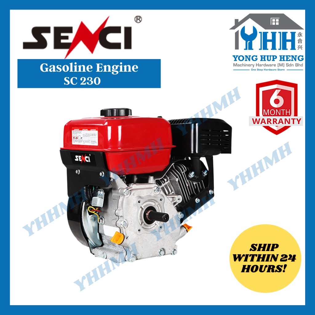 SENCI SC230 223CC/7.5 HP GASOLINE ENGINE (HEAVY DUTY) ENGINE SC230FB ...
