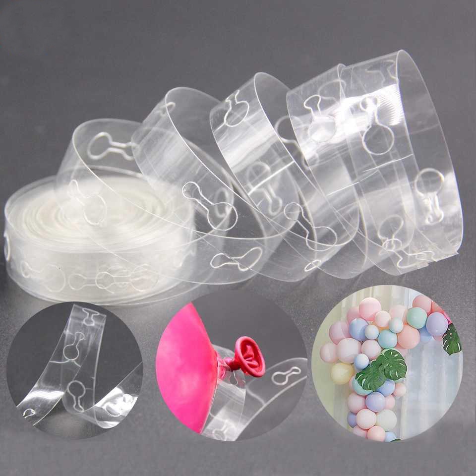 1/5pcs 5M Plastic Balloon Chain 410 Holes PVC Rubber Wedding Party ...