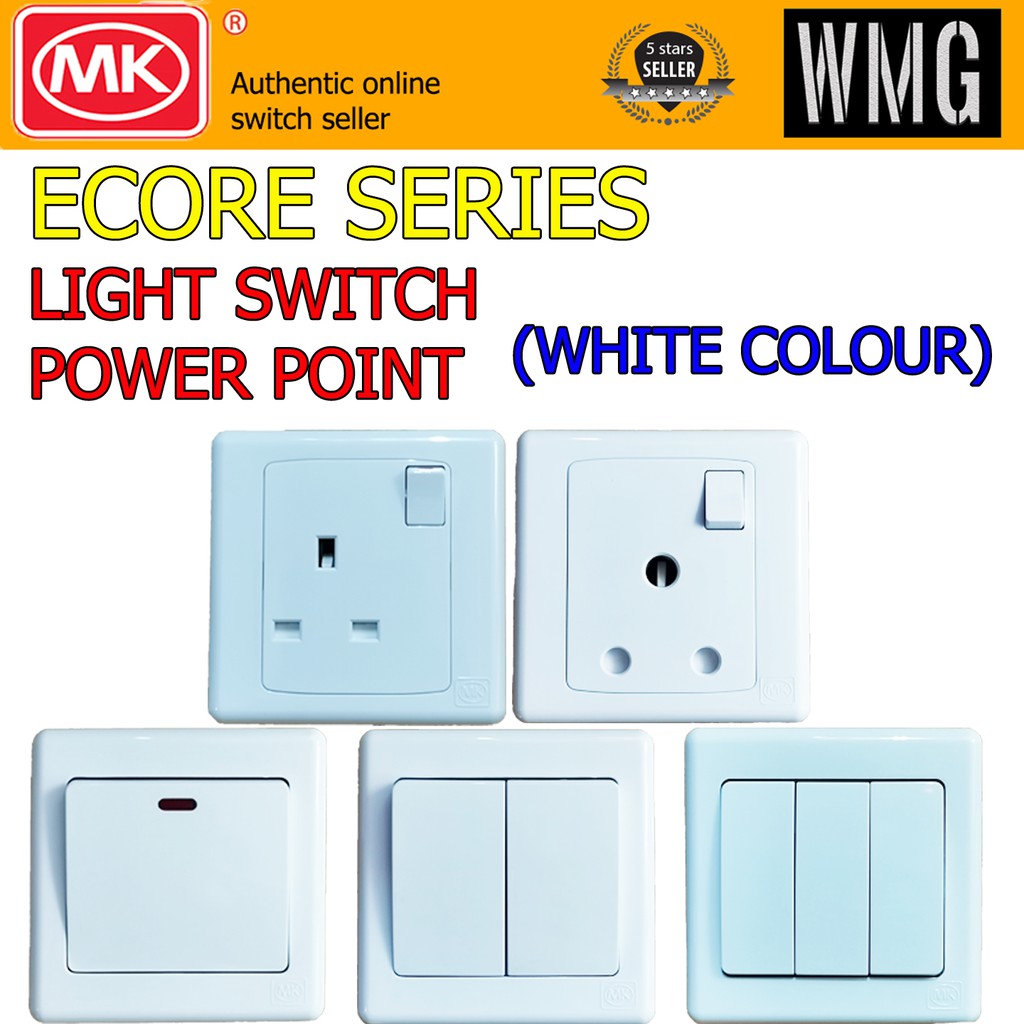 ( 1 PCS ) MK Ecore Series Power Point Light Switch Cantik Suis Besar ...