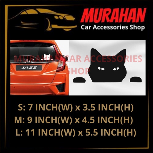 [READY STOCK] HIGH GRADE PEEKING CAT DESIGN 1 CAR STICKERS KERETA ...