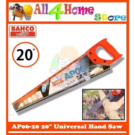 BAHCO AP06 Hand Saw Gergaji Papan Gergaji Kayu X93 AP06 (19"-20"-22 ...