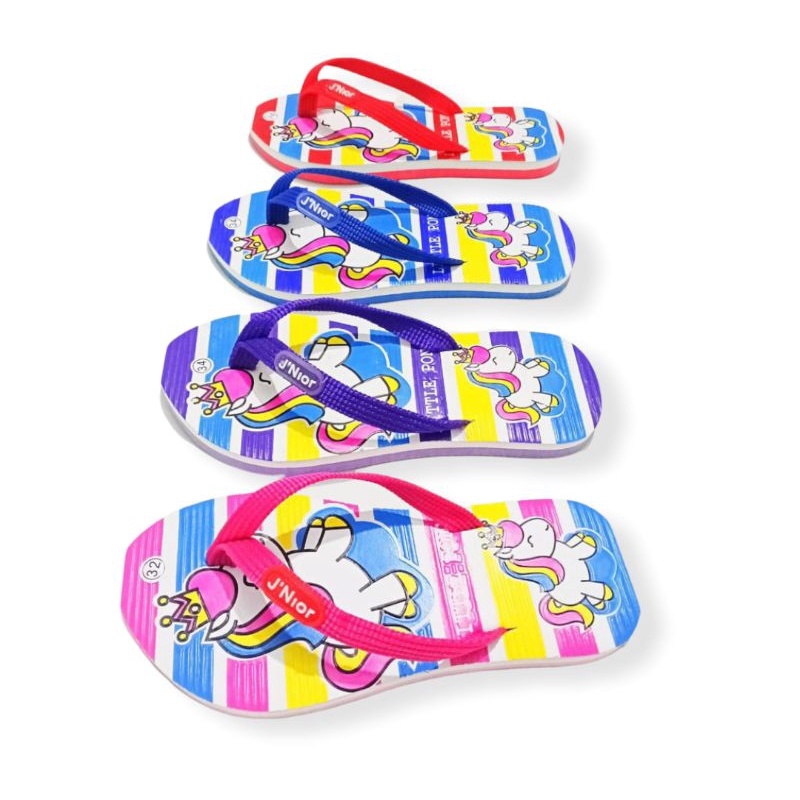 01 Pony Character Children's Flip Flops Jnior DD041 | Shopee Malaysia
