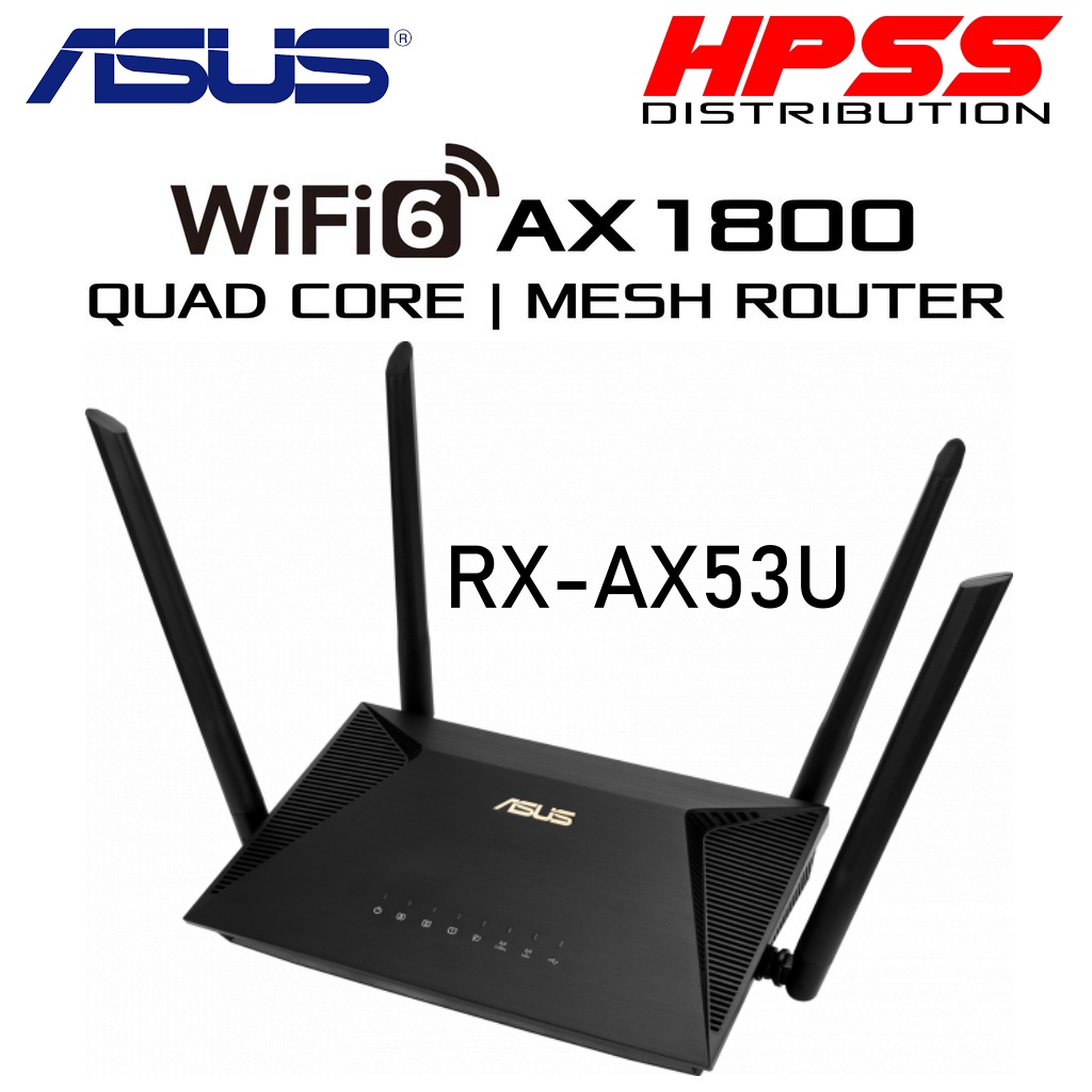 ASUS Router RT-AX53U AX1800 Dual Band WiFi 6 Router MU-MIMO and OFDMA ...