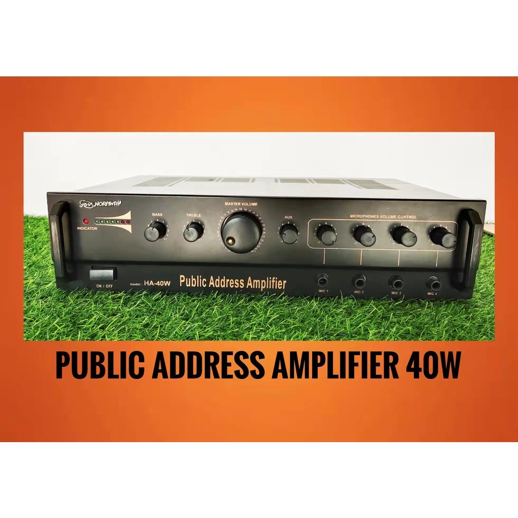 PUBLIC ADDRESS AMPLIFIER 40W AC AND DC12V ALAT PENGUAT SUARA BUATAN MALAYSIA | Shopee Malaysia