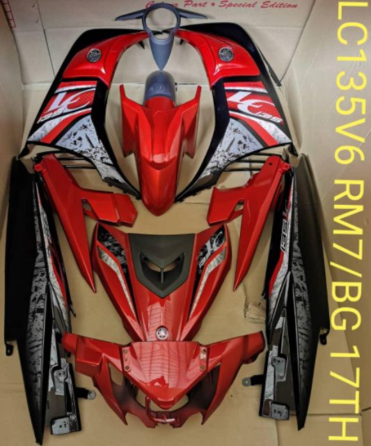 YAMAHA LC135 V6 LCV6 BODY COVER SET COLOUR PARTS HLD RACING | Shopee ...