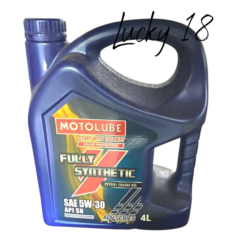 MOTOLUBE FULLY SYNTHETIC ENGINE OIL 5W-30 4L | Shopee Malaysia
