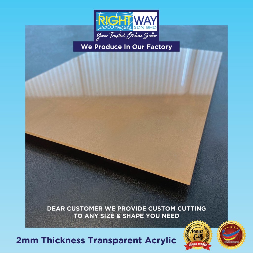 2mm THICKNESS DIY TRANSPARENT ACRYLIC SHEET ( SIZE - 210mm x 300mm ...