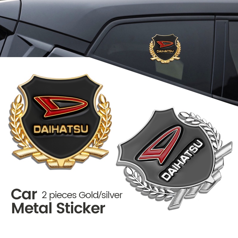 2pcs Car Metal Body Window Decoration Rear Trunk Fender Sticker for ...