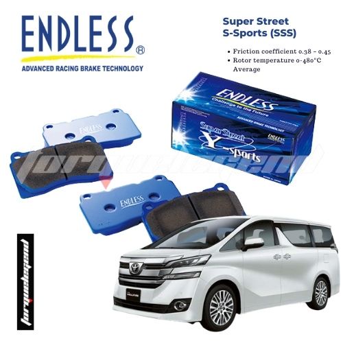 (TOYOTA APLHARD/VELLFIRE ANH20/AGH30/ESTIMA ACR50) ENDLESS BRAKE PAD ...