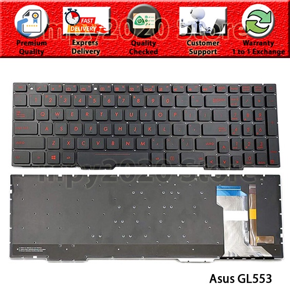 Asus ROG GL553 GL553V GL553VD GL553VE GL553VW with Backlit Backlight ...