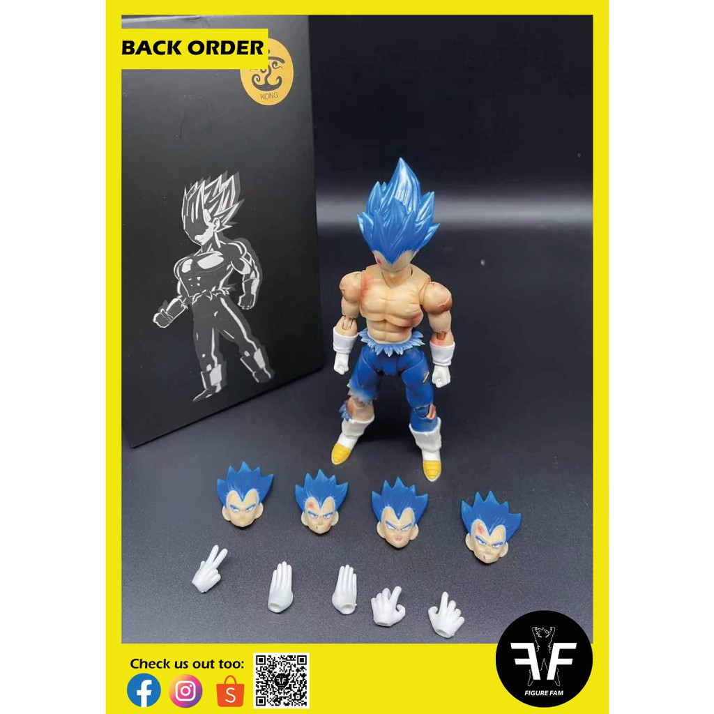 [Back Order] Kong Studios 1/12th scale Vegeta (Shirtless Battle Damaged ...