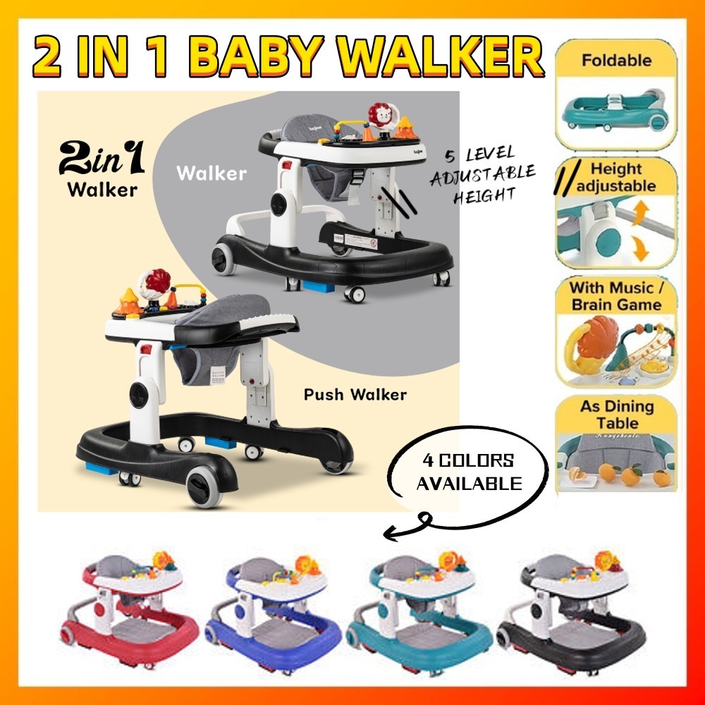 ~Ship From KL~ Premium Foldable Baby Walker Baby Walker With Music ...