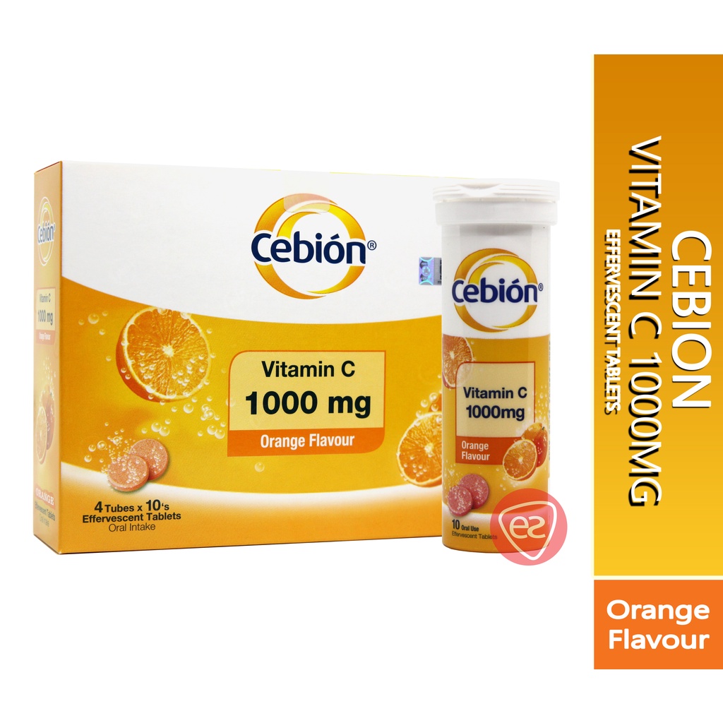 CEBION VITAMIN C 1000MG EFFERVESCENT TABLET ORANGE FLAVOUR ( 10S / 40S ...