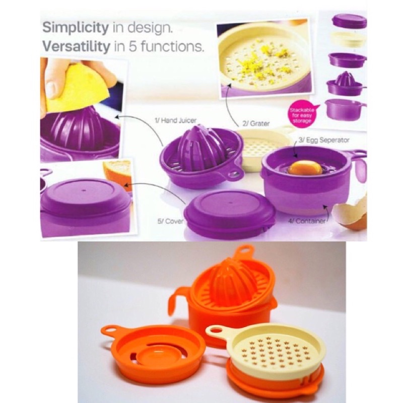 Tupperware Cook's Maid (Grater / Juicer / Egg Separator) - 1 set ...
