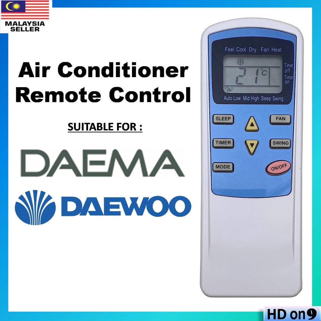 DAEMA DAEWOO Air Cond Aircond Air Conditioner Remote Control ...