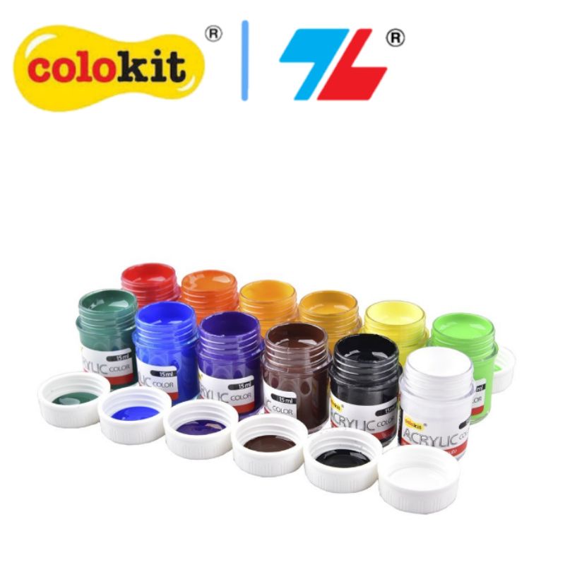 Color Acrylic 12 Colors Colokit / Thien Long ACR-C03 (genuine) | Shopee ...