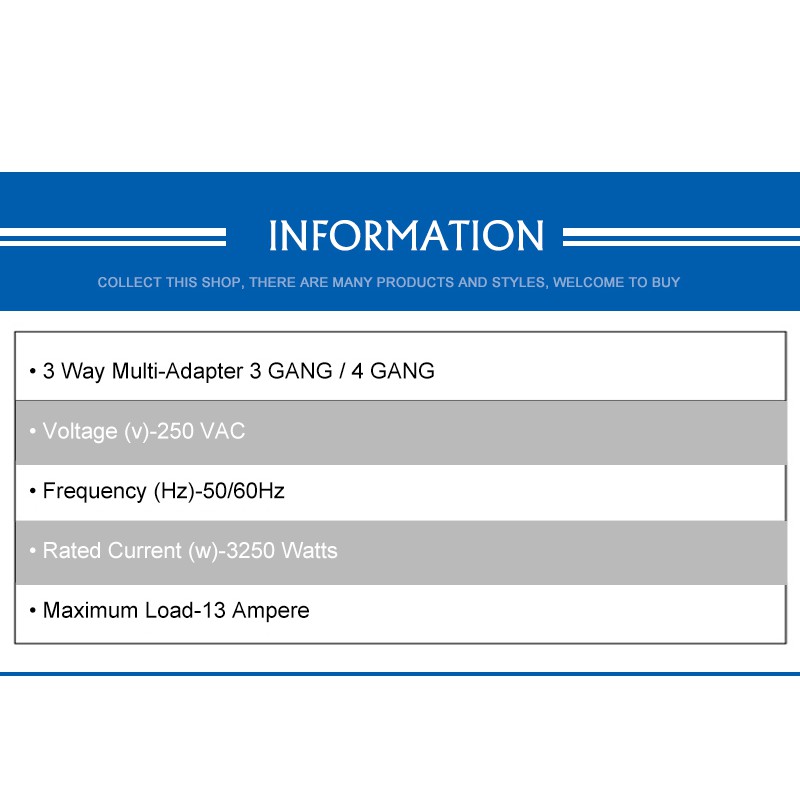 [Ready Stock] Plug Adapter Socket 3 Way Universal Multi Adapter ...