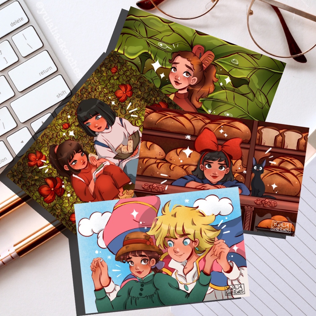 READY STOCK Studio Ghibli Art Print - Cute Art Print For Gift Journal ...