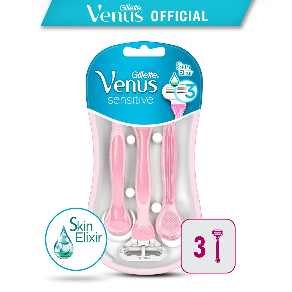 Venus Sensitive Disposable Razors (3s) | Shopee Malaysia