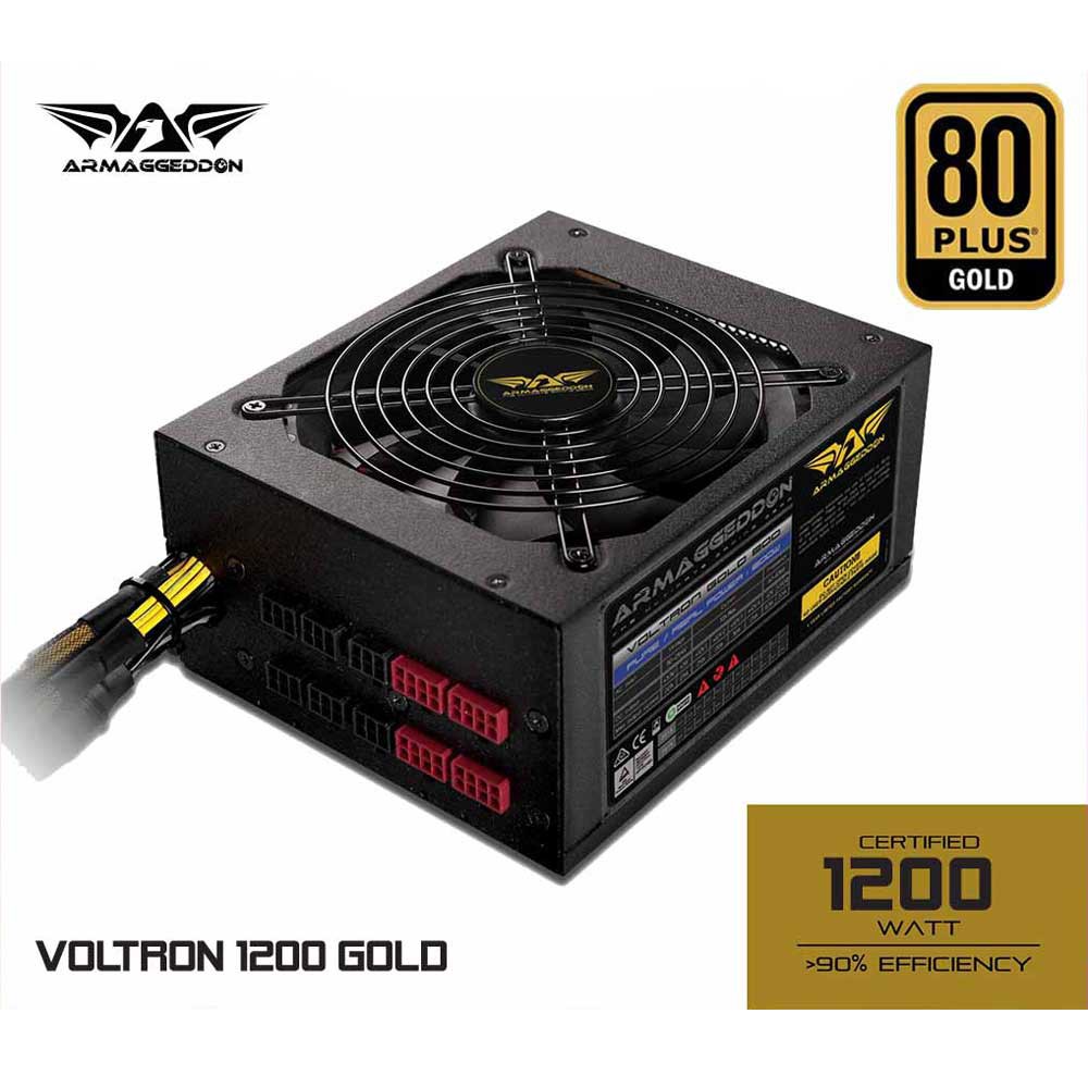 Armaggeddon Voltron Gold 1200 Power Supply Unit | Pure Power Rated 1000 Watts | 1 Year Warranty ...