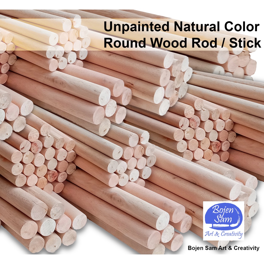 15cm to 50cm Length Round Cylinder Premium Wood Rods Sticks for Macrame ...