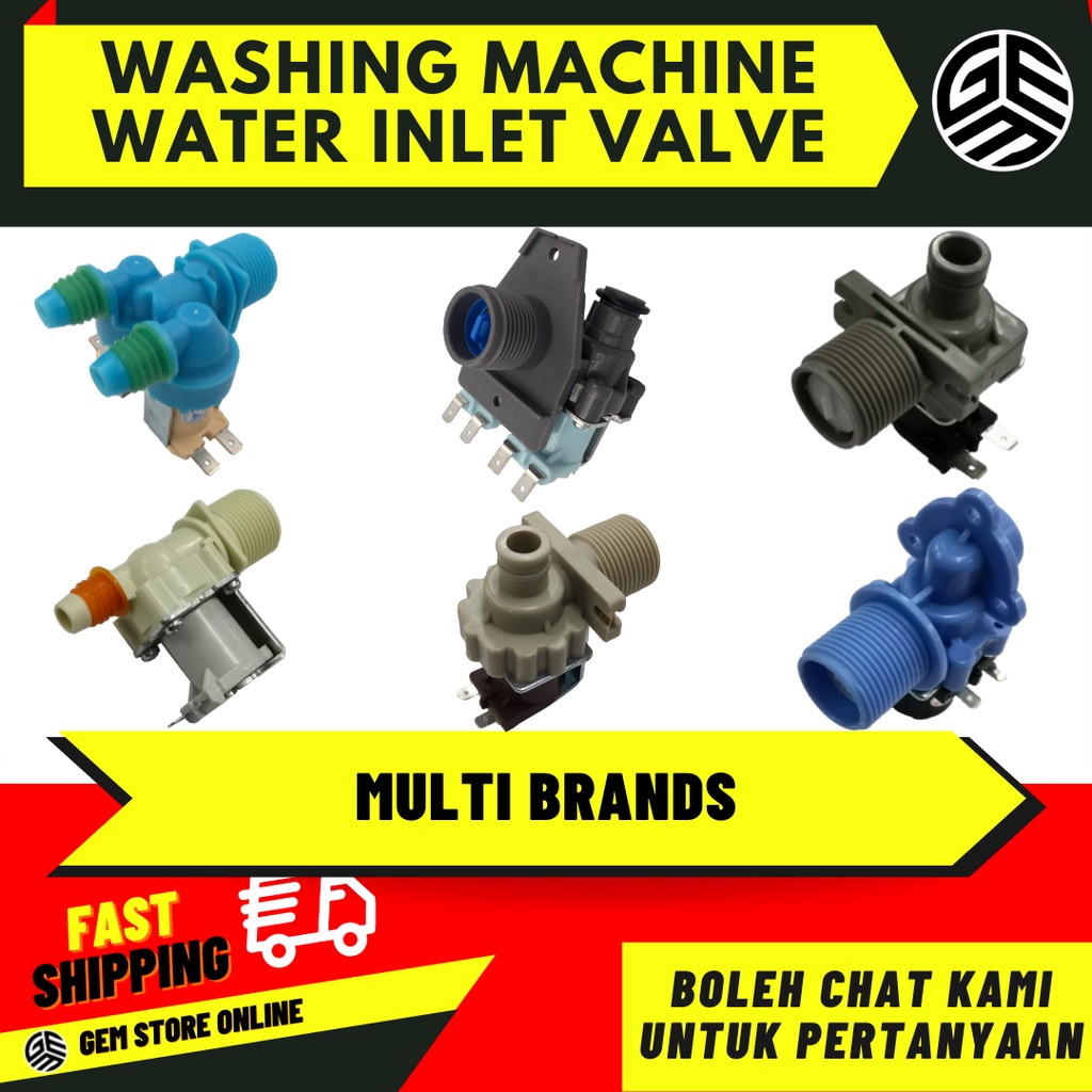 (ALL MODEL) Washing Machine Water Inlet Valve / Inlet Valve Mesin Basuh ...