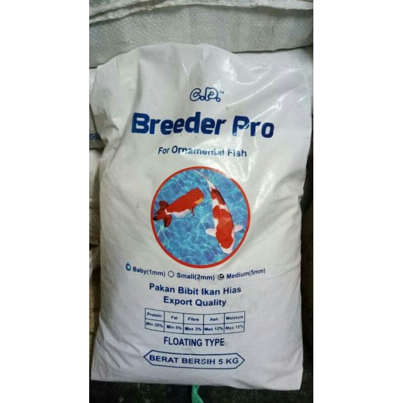 Breeder pro medium 5mm contains 5kg of fast large catfish koi fish ...