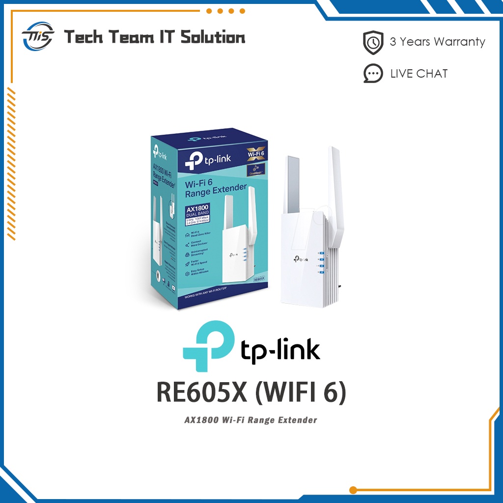 TP-Link RE605X WIFI 6 (AX1800 Wi-Fi Range Extender) | Shopee Malaysia