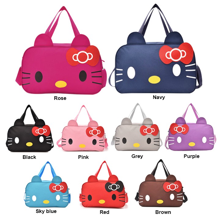 Beg Baju Jalan Kartun Besar Large Capacity Hello Kitty Travel Shoulder ...