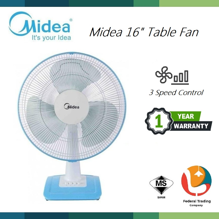 Midea Table Fan 16 inch MF-16FT17NB | Shopee Malaysia