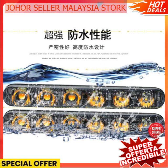 LED Fog Lamp Running light Bar front Bumper Daylight Driving Drl turn ...