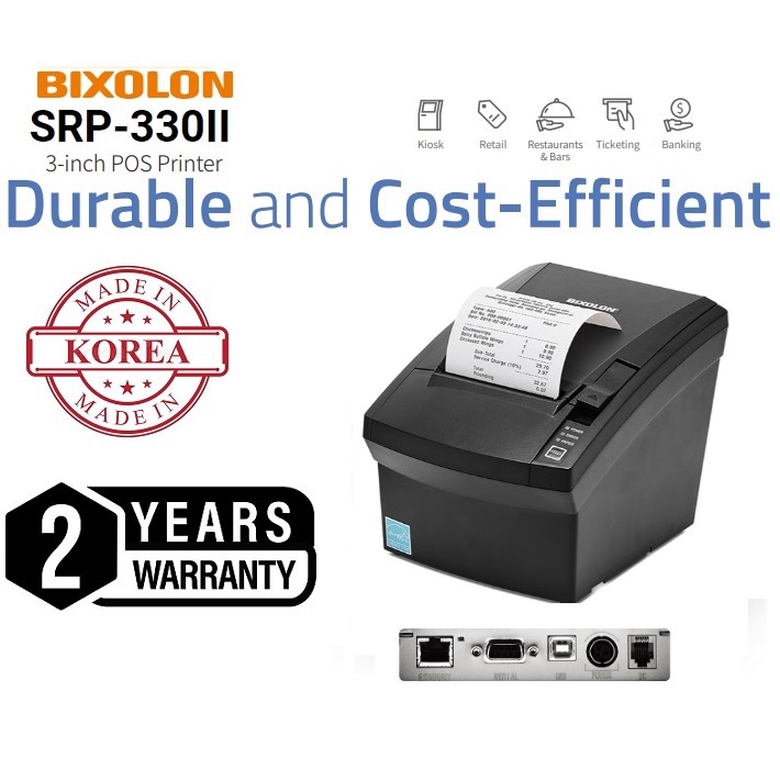 Original Bixolon SRP-330 II GEN2 Thermal Receipt Printer (Ethernet ...