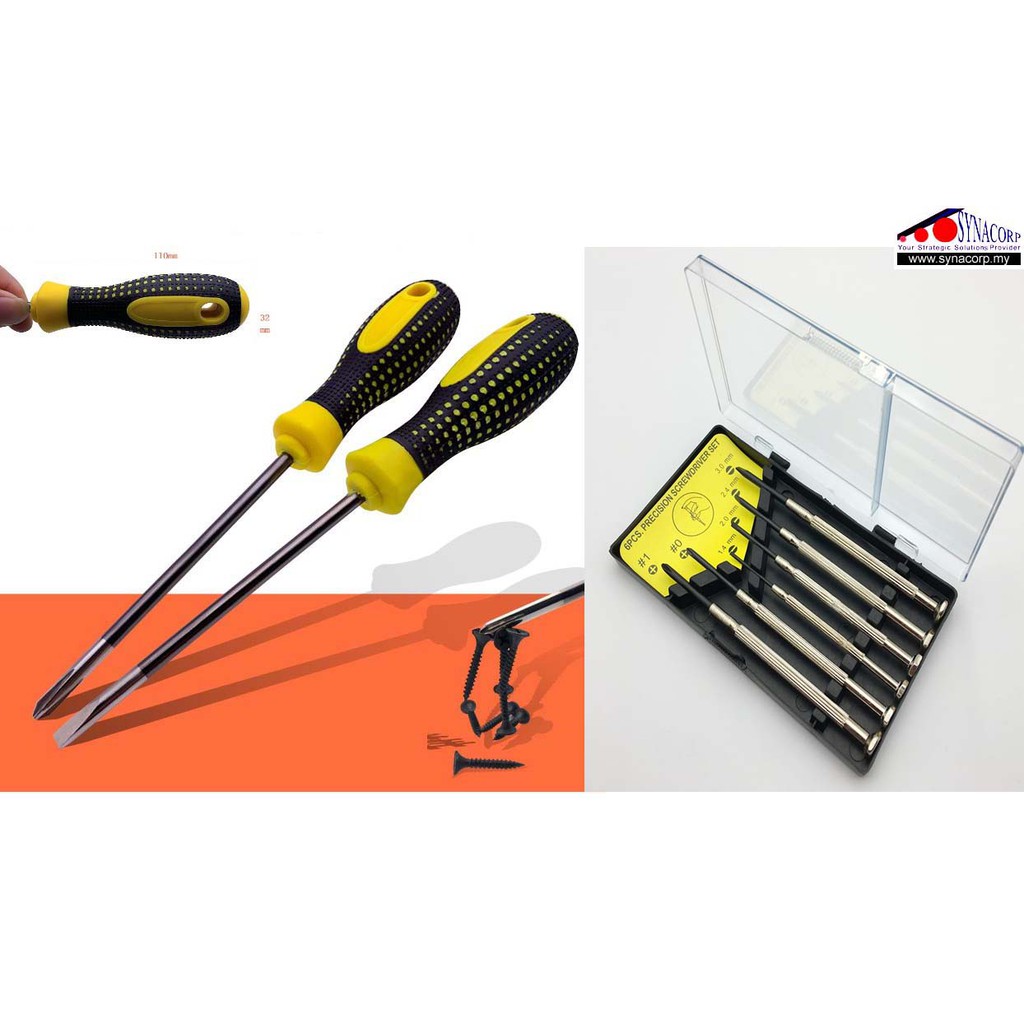 6pcs Precision Screwdriver Set | 4" Screwdriver Cushion Grip Magnetic ...