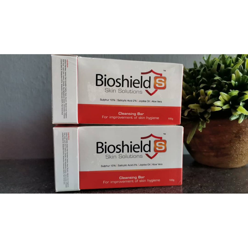 BIOSHIELD S/SKIN SOLUTION SULPHUR 10% CLEASING BAR 100G (FREE SOAPBAR ...