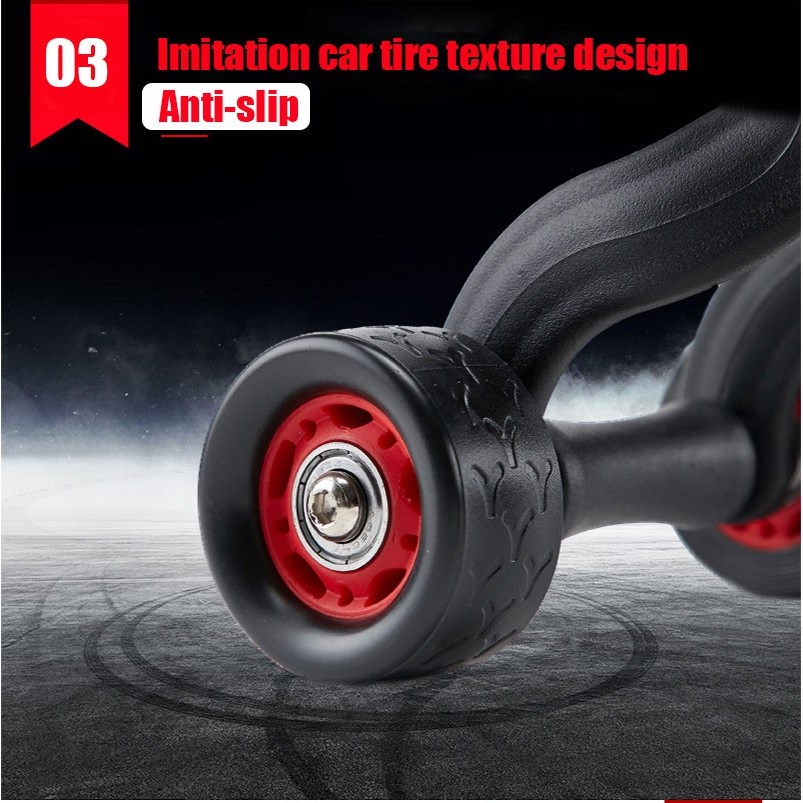 🔥 ADSports Upgraded Gym Fitness AB Abs Body Roller Pro 4 Wheel ...