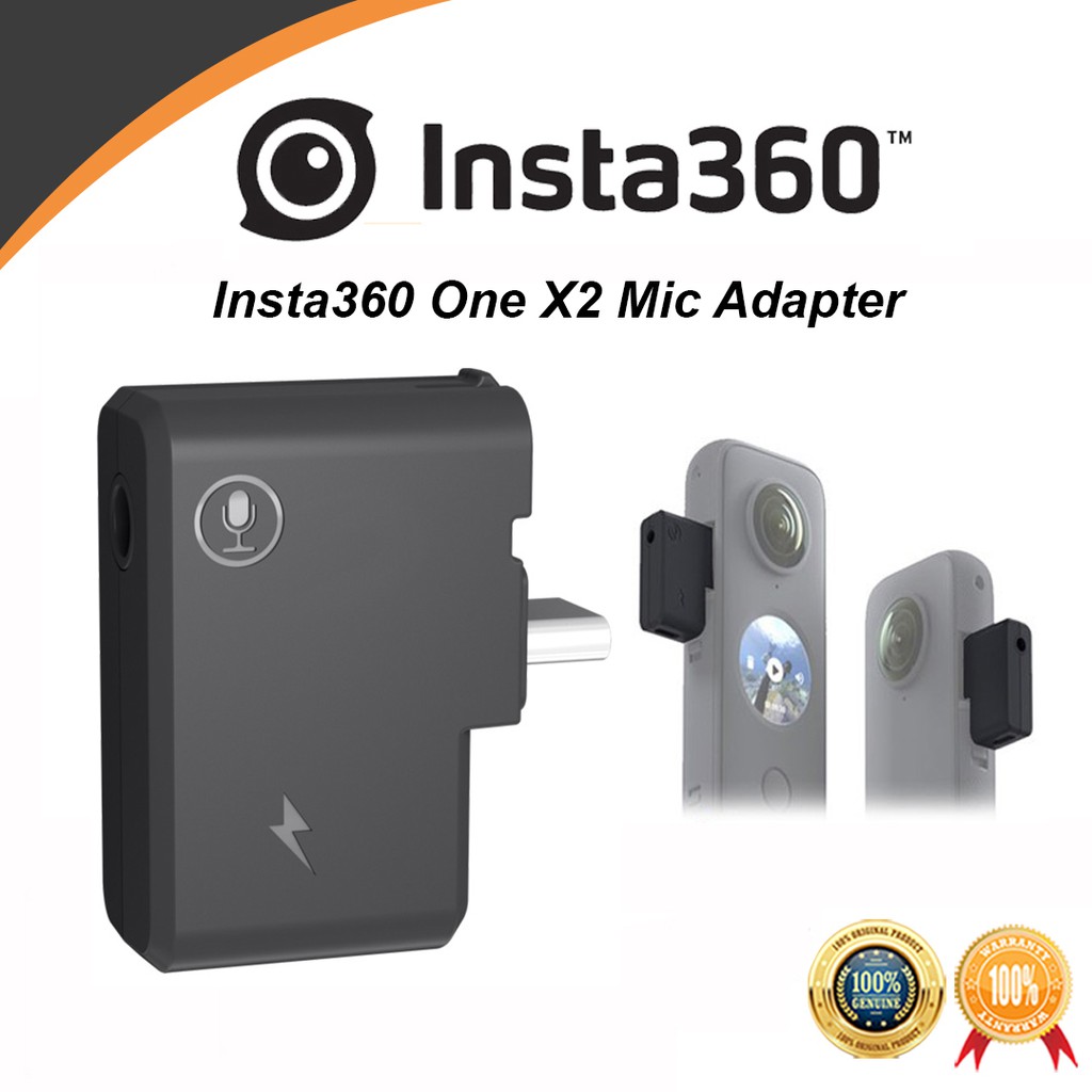 Insta360 One X2 Mic Adapter 3.5MM Official Original Insta 360x2 ...
