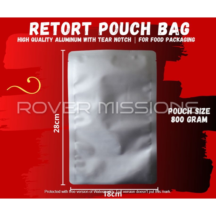 ORIGINAL Aluminum RETORT POUCH PILLOW BAG With Tear Notch 14cm ,16cm ...