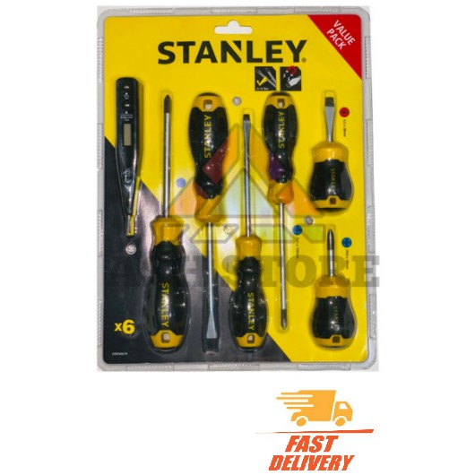 STANLEY 6ps Bonus Cushion Grip Screwdriver Set (STMT66679) | Shopee ...