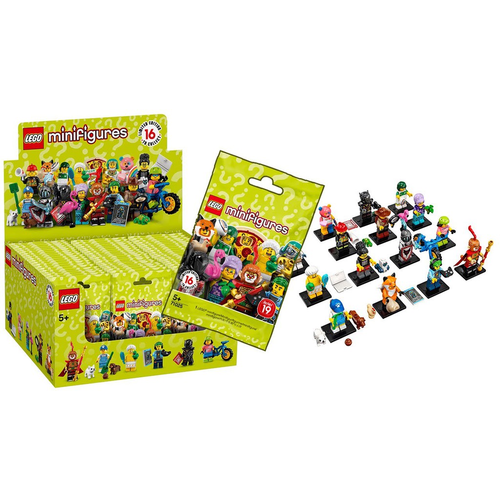 Lego 71025 Minifigures Series 19 Complete Set (Sets of 16) | Shopee ...