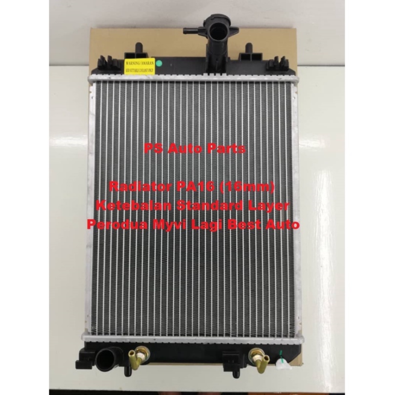 Radiator Perodua Myvi Lagi Best 1.3 Auto Tangki Air Kereta Ketebalan ...