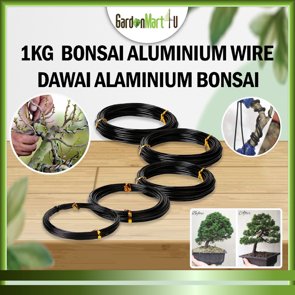 1KG BLACK COLOR ALUMINIUM BONSAI GARDENING WIRE DAWAI | Shopee Malaysia