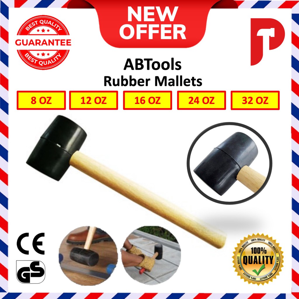Double-Faced Solid Rubber Hammer 🔥 Ready Stocks 🔥 Rubber Mallets Rubber ...