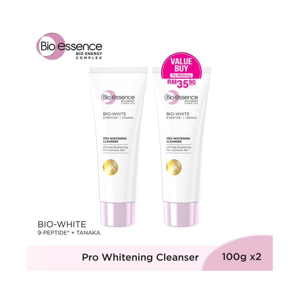 [Twin Pack] Bio-essence Bio-White Pro Whitening Cleanser 100g | Shopee ...
