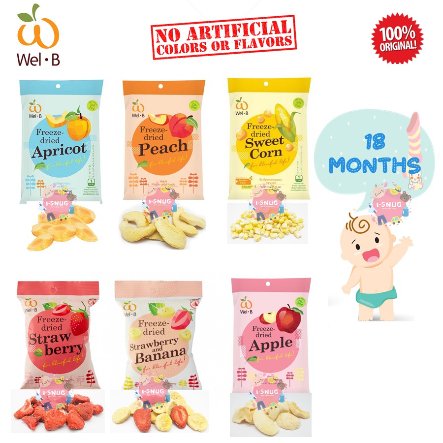 [BUY 5 FREE 1] Wel B Wel.B Freeze Dried Fruits Baby Snack Finger Food ...