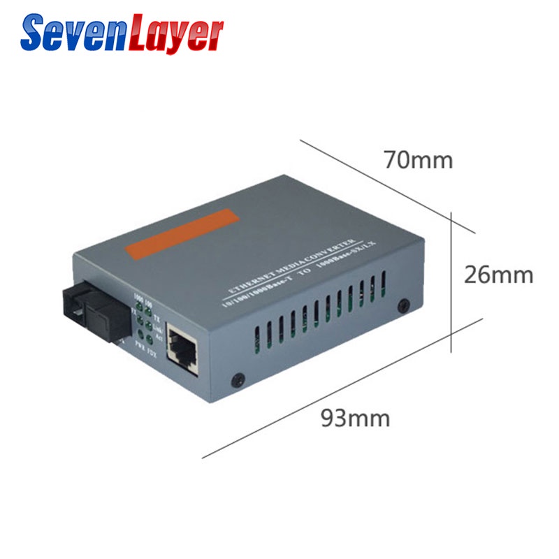 Gigabit Fiber Optical Media Converter HTB-GS-03 A&B 1000Mbps Single Mode Single Fiber SC Port ...