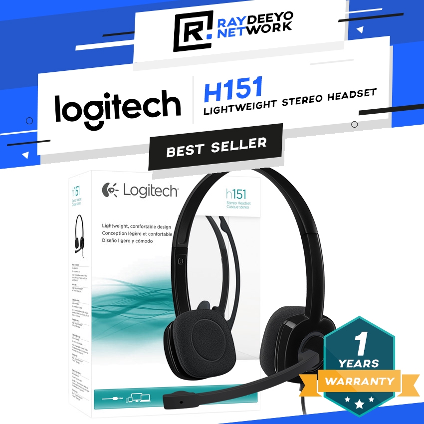Logitech H151 Stereo Headset [IN-LINE Control] | Shopee Malaysia
