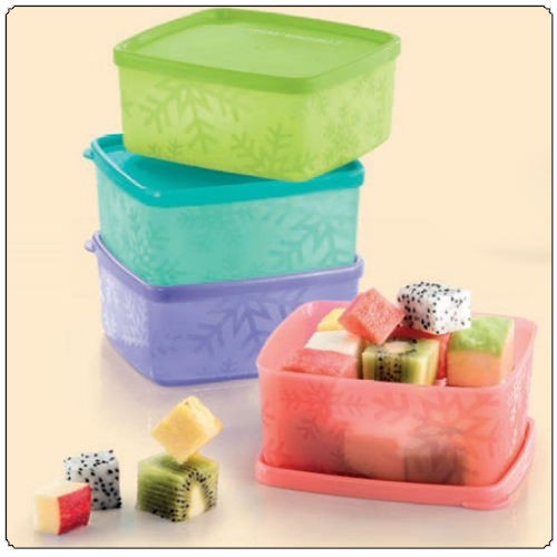 Tupperware Snowflake Square Round (400ml x 4 Pcs) | Shopee Malaysia